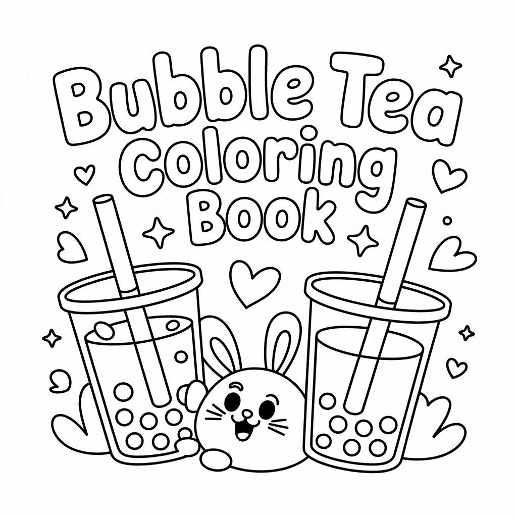 Adorable Bubble Tea Coloring Book - Etsy