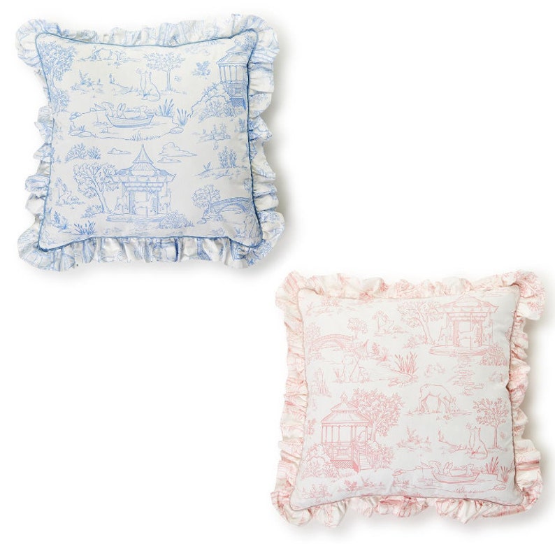 Baby Animal Toile Decorative Pillow Nursery Decorative Pillow Childs ...