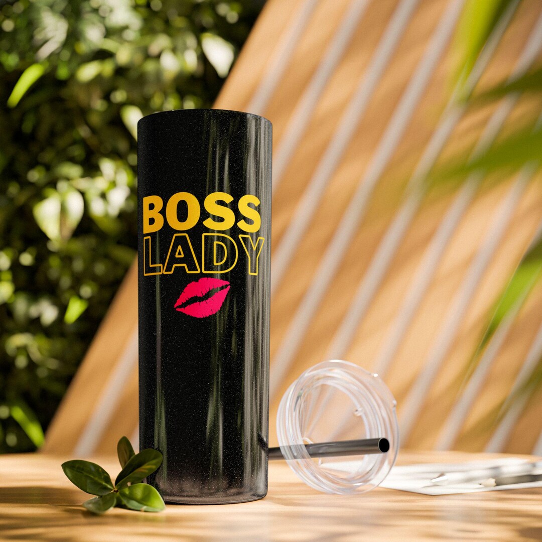 Boss Lady - Skinny Tumbler, Girl Boss, Water Bottle, Fitness, Fitgirl ...