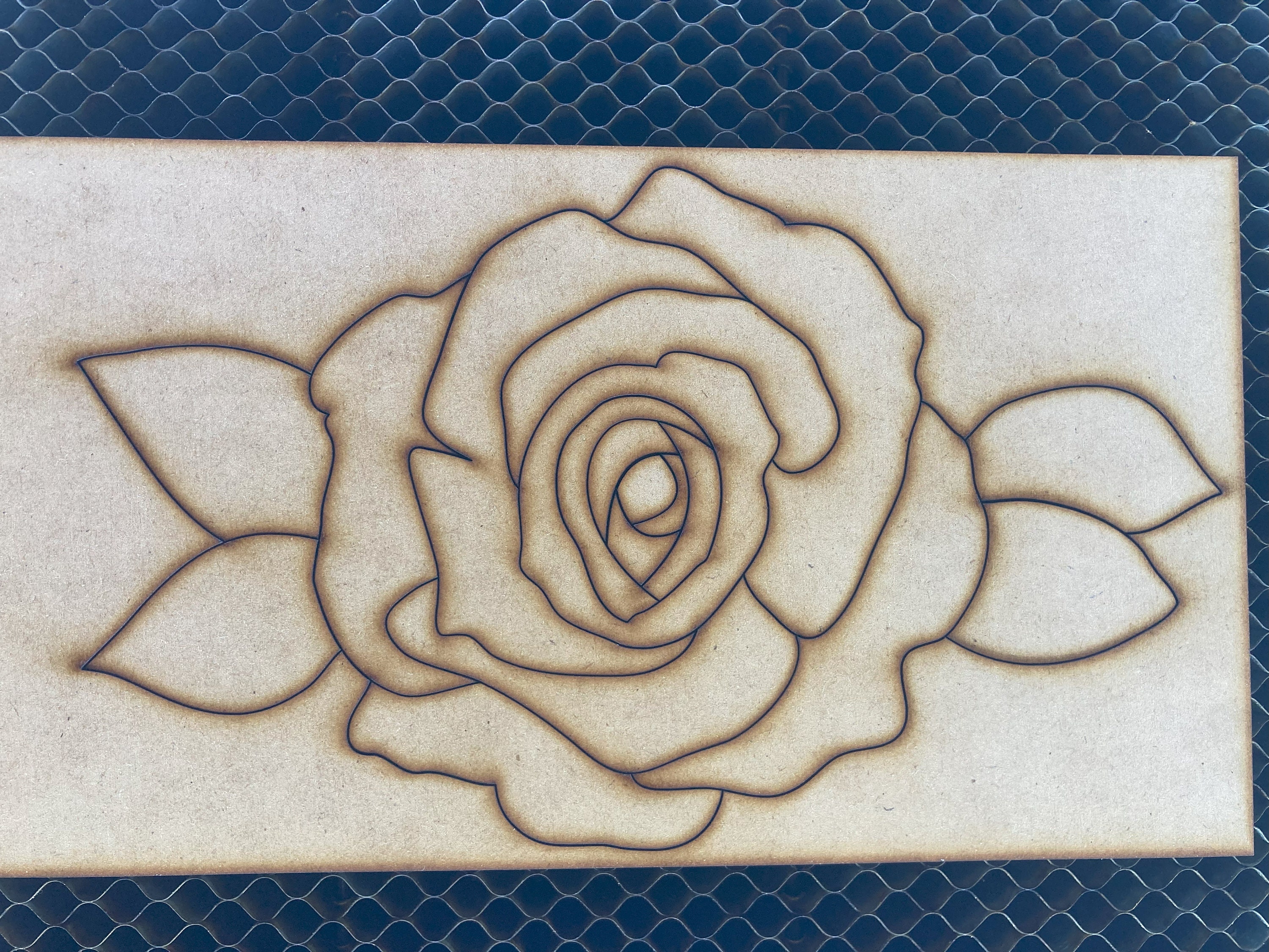 Single Line Rose SVG Vector File for Scroll Artists, Laser Cutters ...