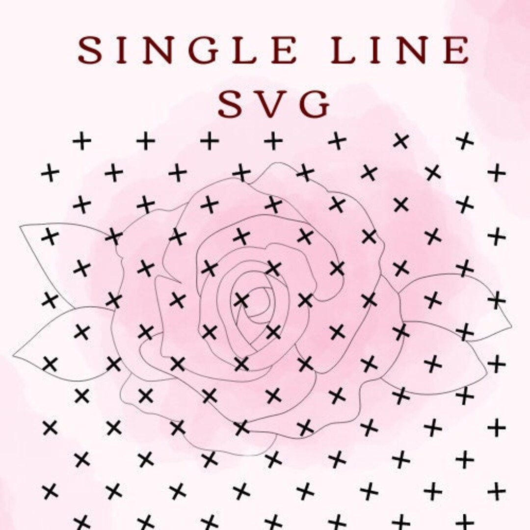 Single Line Rose SVG Vector File for Scroll Artists, Laser Cutters ...