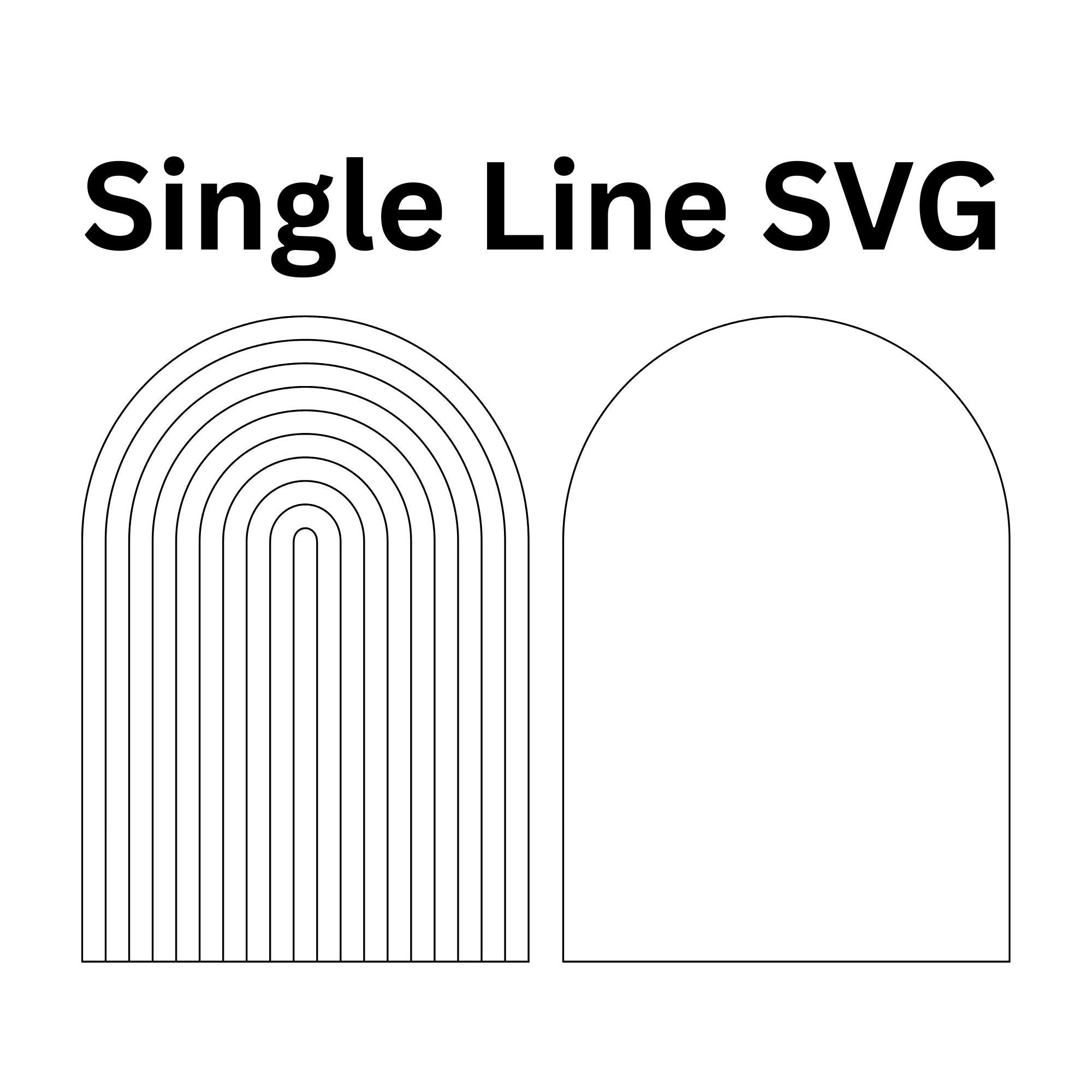 Retro Rainbow Arch SVG for Lasers, Scroll Saw, Cricut, Silhouette ...