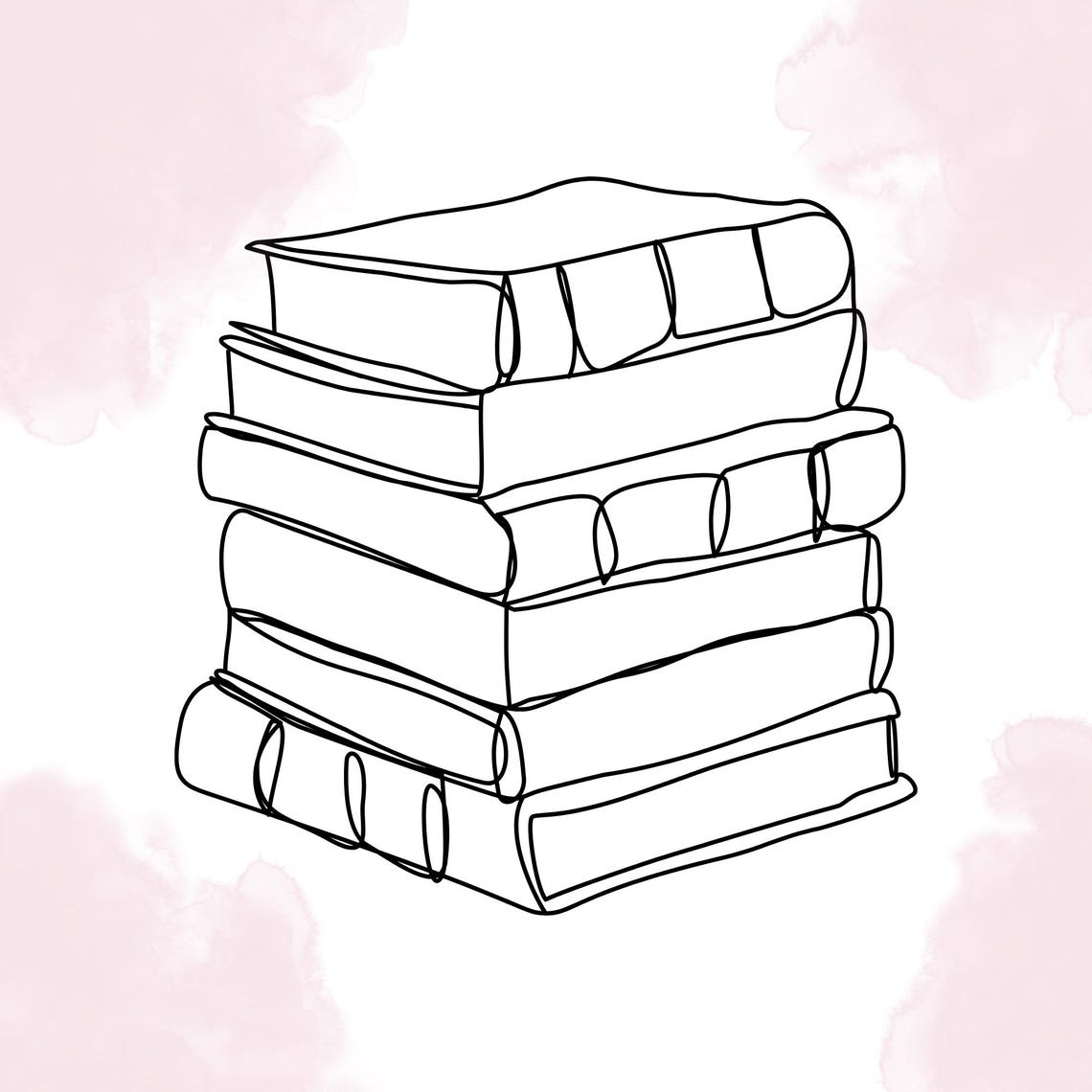 Stack of Books SVG - Etsy