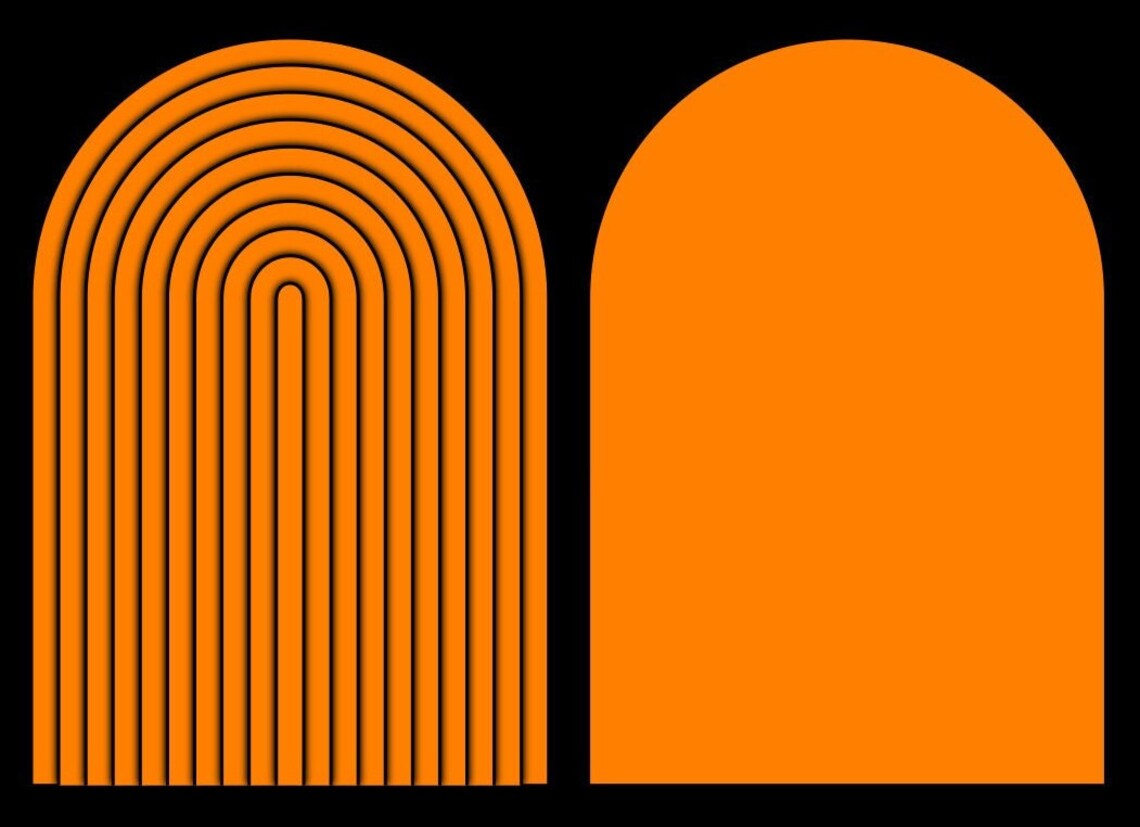 Retro Rainbow Arch SVG for Lasers, Scroll Saw, Cricut, Silhouette ...