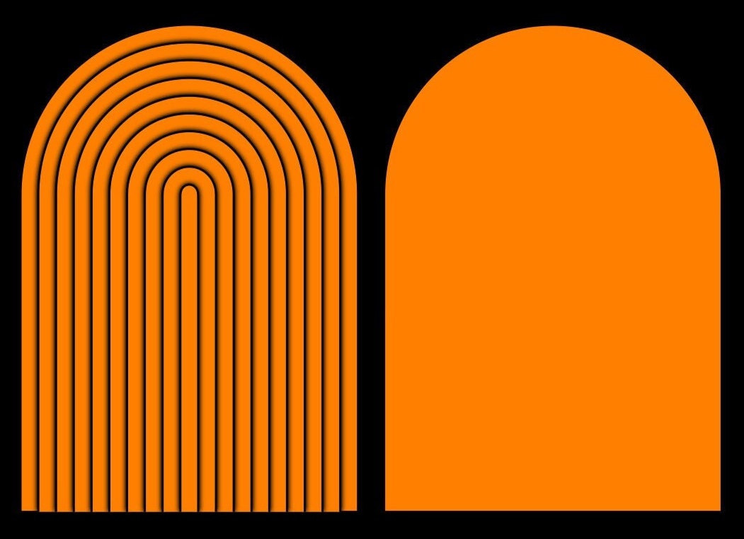 Retro Rainbow Arch SVG for Lasers, Scroll Saw, Cricut, Silhouette ...