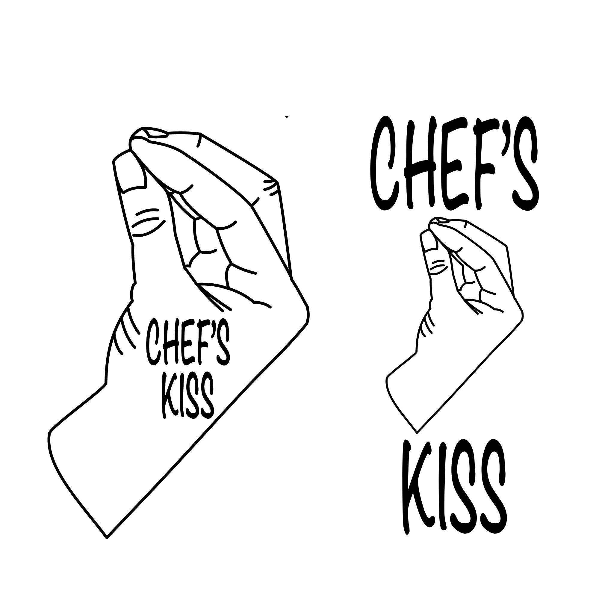 Chef's Kiss With Hand SVG Digital File - Etsy