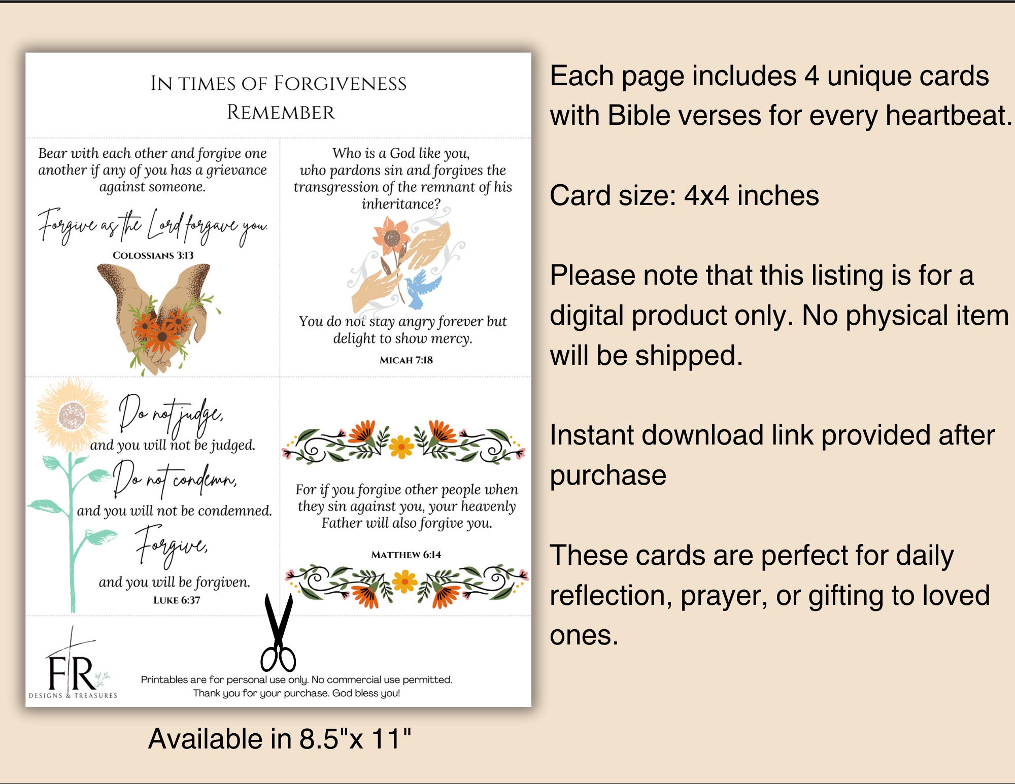 40 Memory Bible Verse Cards Encouraging Verses Scripture Cards Bible ...