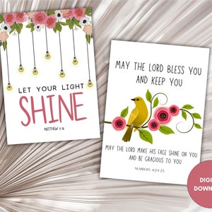 Christian Greeting Card Set: Bible Verse, Inspirational Message ...