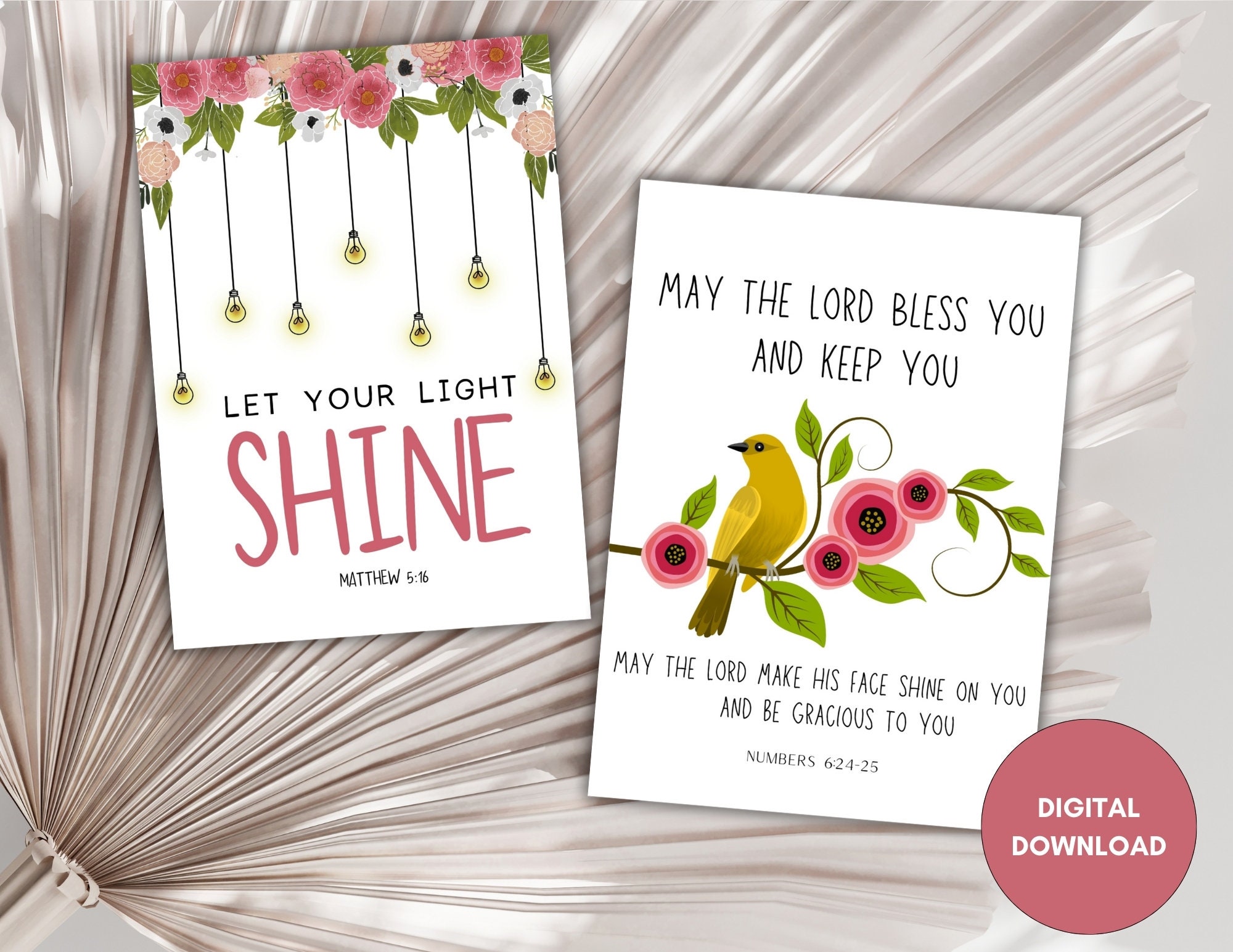 Christian Greeting Card Set: Bible Verse, Inspirational Message ...