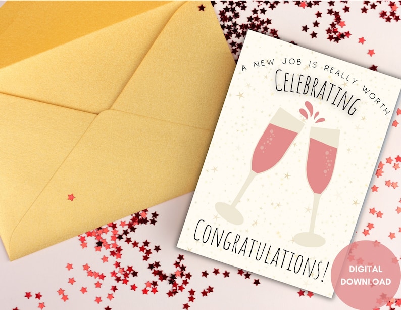 Celebrate New Job Congratulations Card, Coworker Farewell Card, First ...
