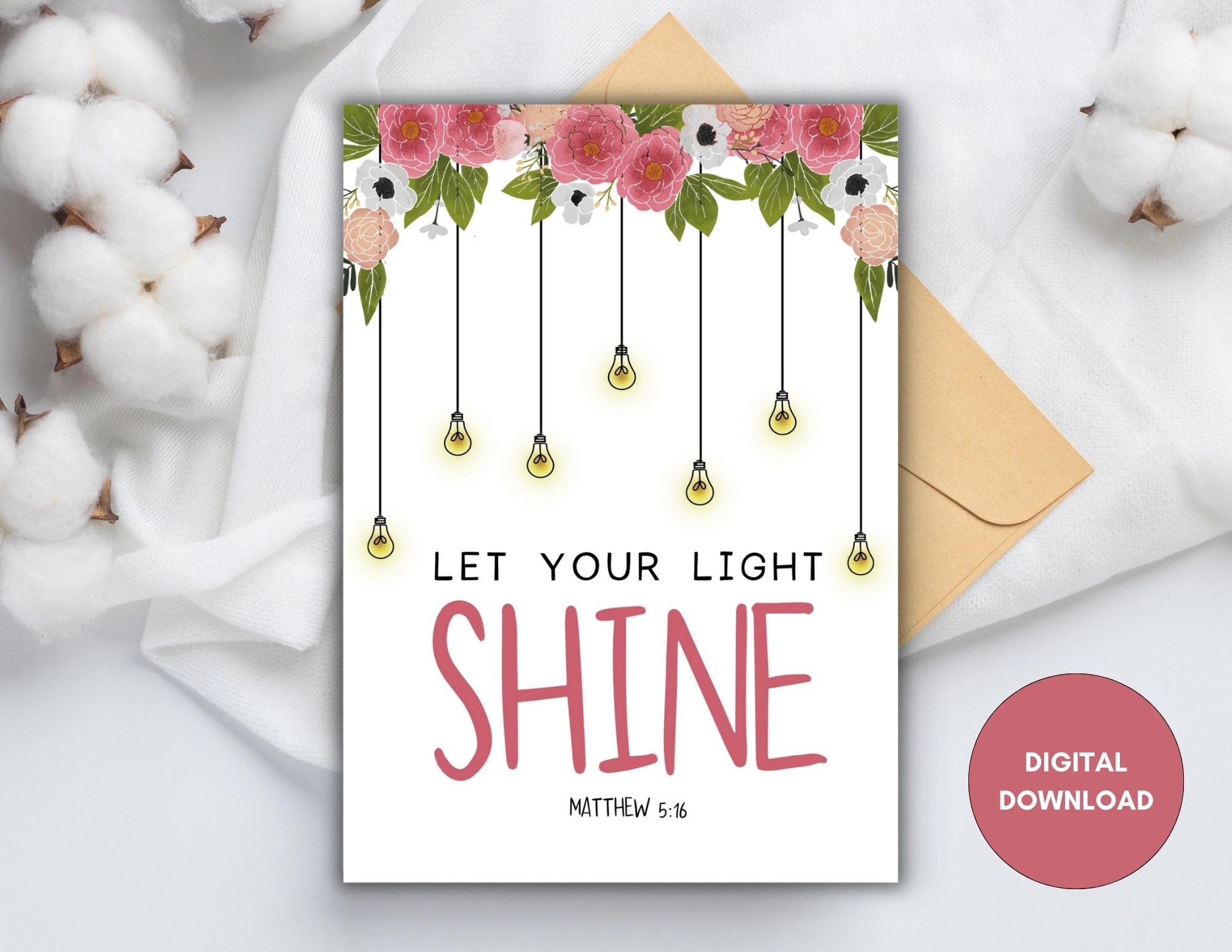 Christian Greeting Card Set: Bible Verse, Inspirational Message ...