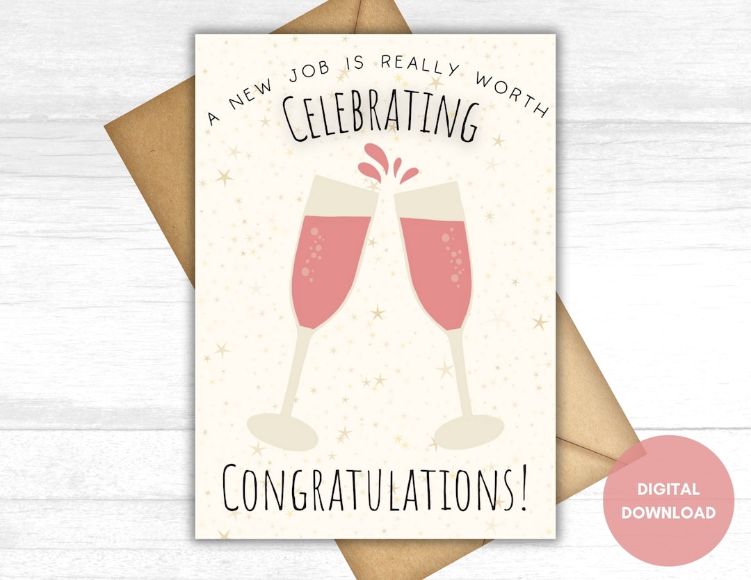 Celebrate New Job Congratulations Card, Coworker Farewell Card, First ...