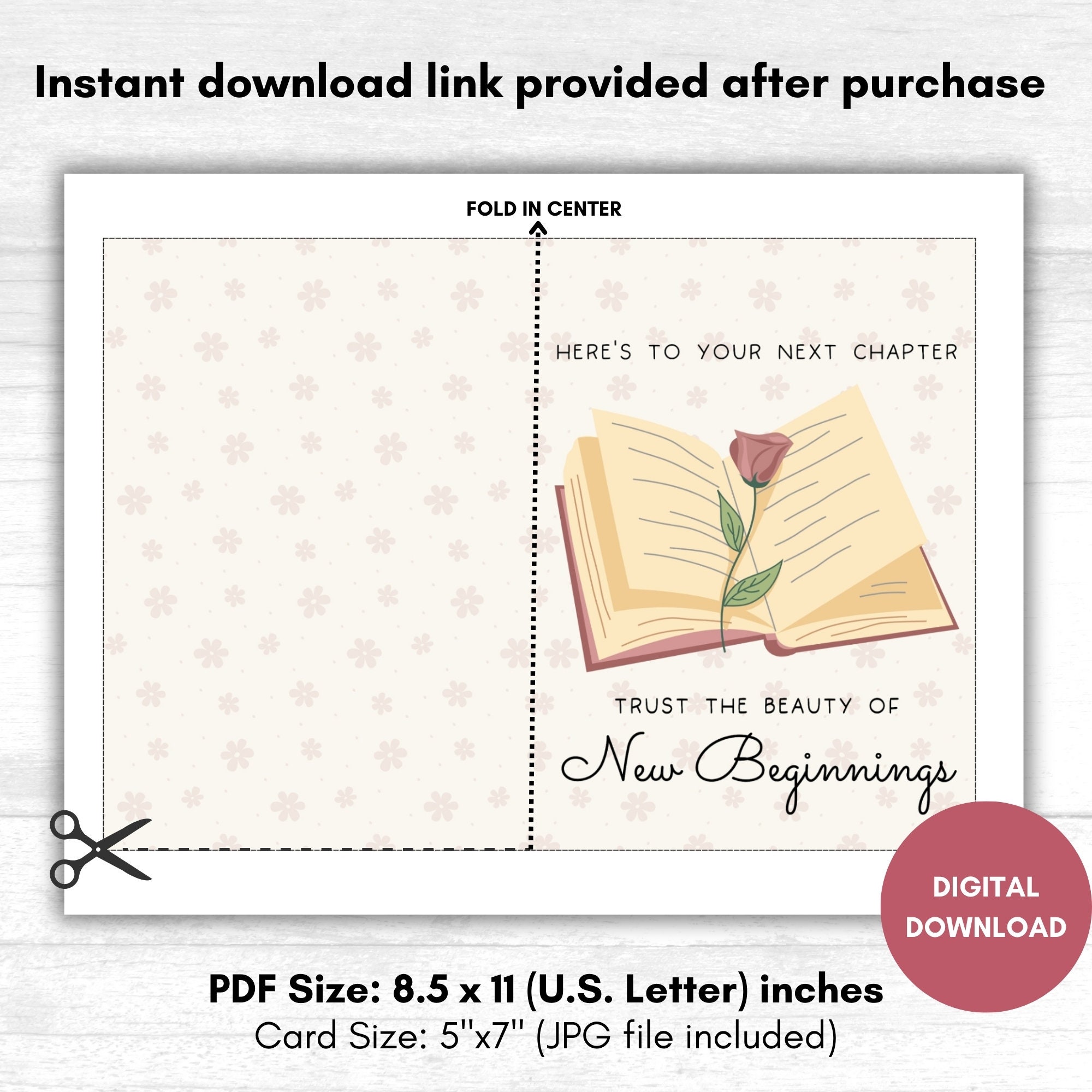 New Chapter Congratulations Graduation Card, Wedding Card, Good Luck ...