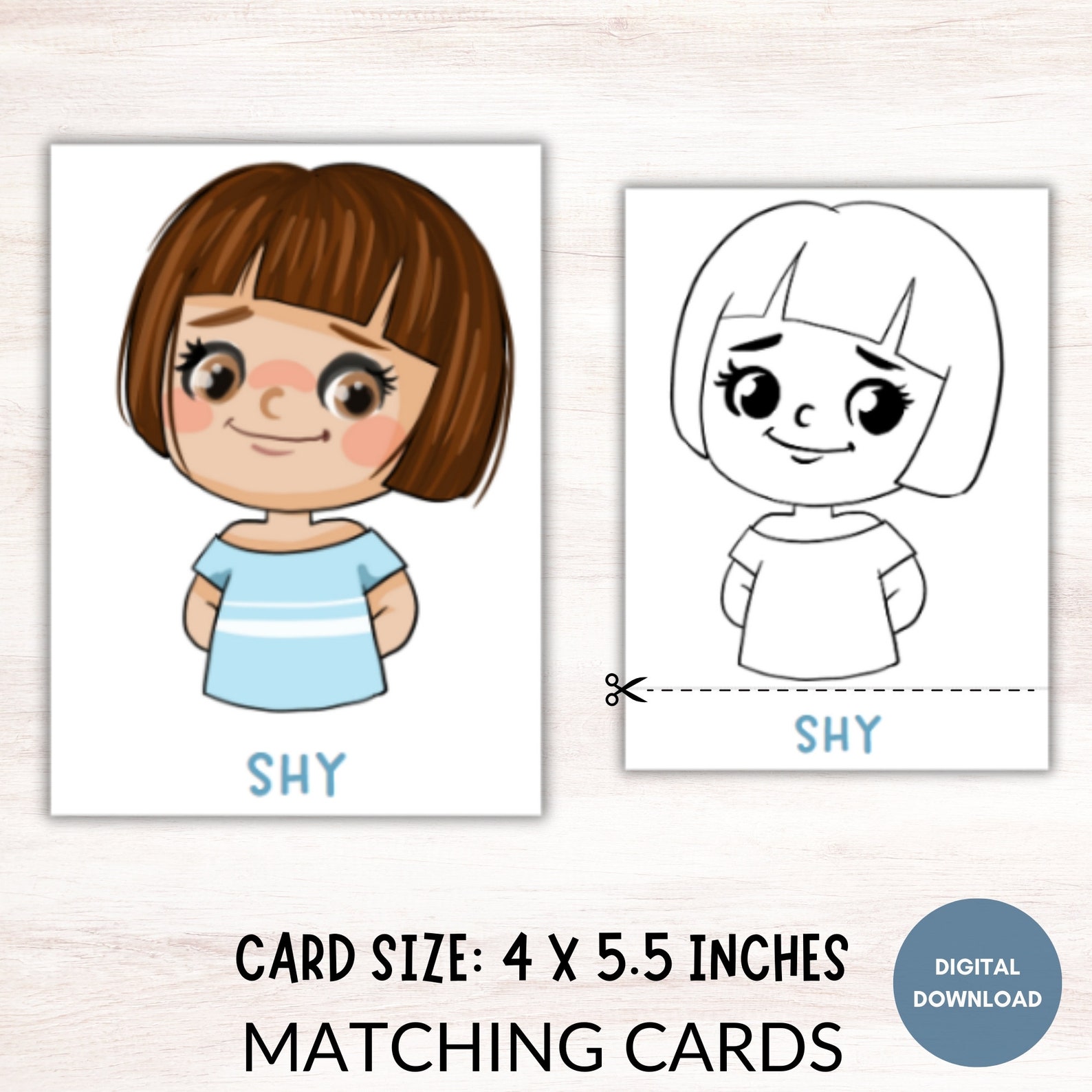 Emotions Flashcards, Feelings Flash Cards, Emotions to Color ...