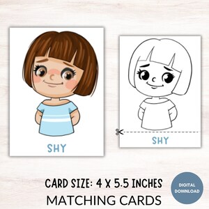 Emotions Flashcards, Feelings Flash Cards, Emotions to Color ...