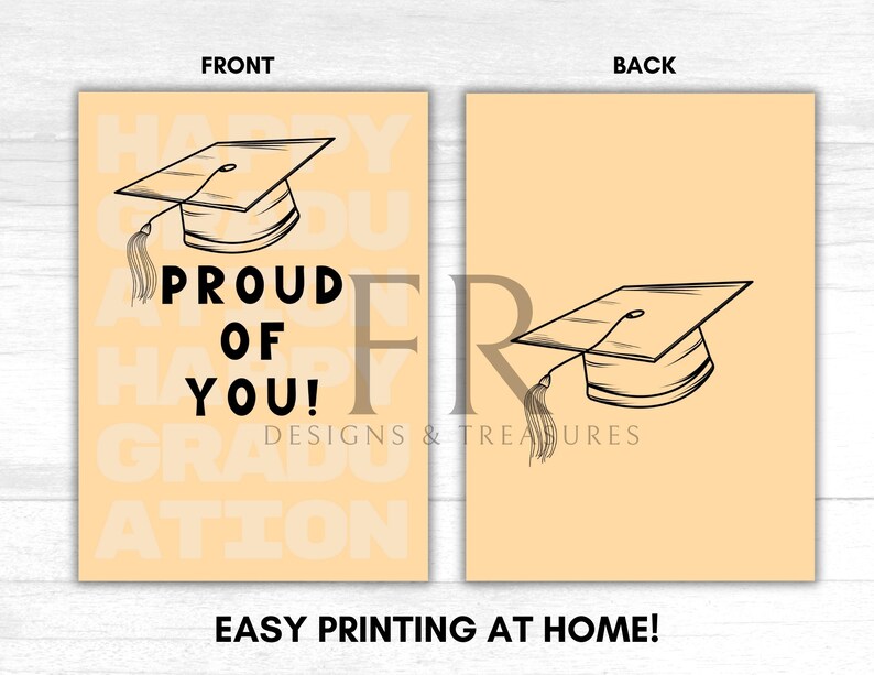 Proud of You Graduation Card, Congrats on Your Happy Grad, Printable ...