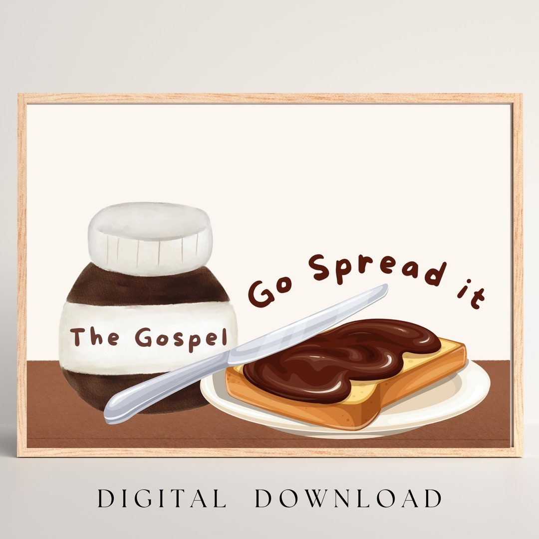 Christian Wall Art, Kitchen Breakfast Poster, Printable Chocolate Art ...