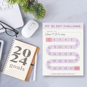 30 Day Challenge Printable: Goal & Habit Tracker (PDF) - Etsy