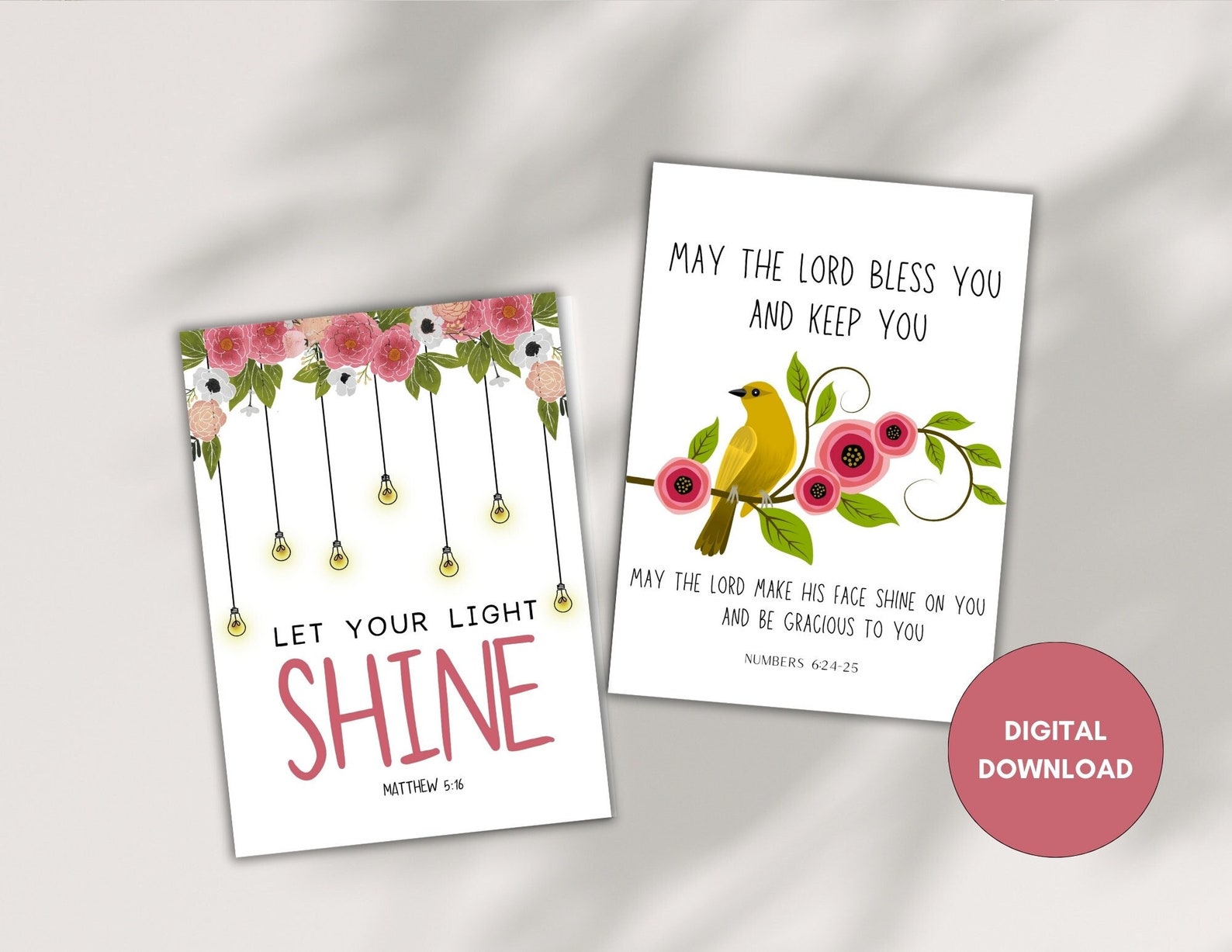 Christian Greeting Card Set: Bible Verse, Inspirational Message ...