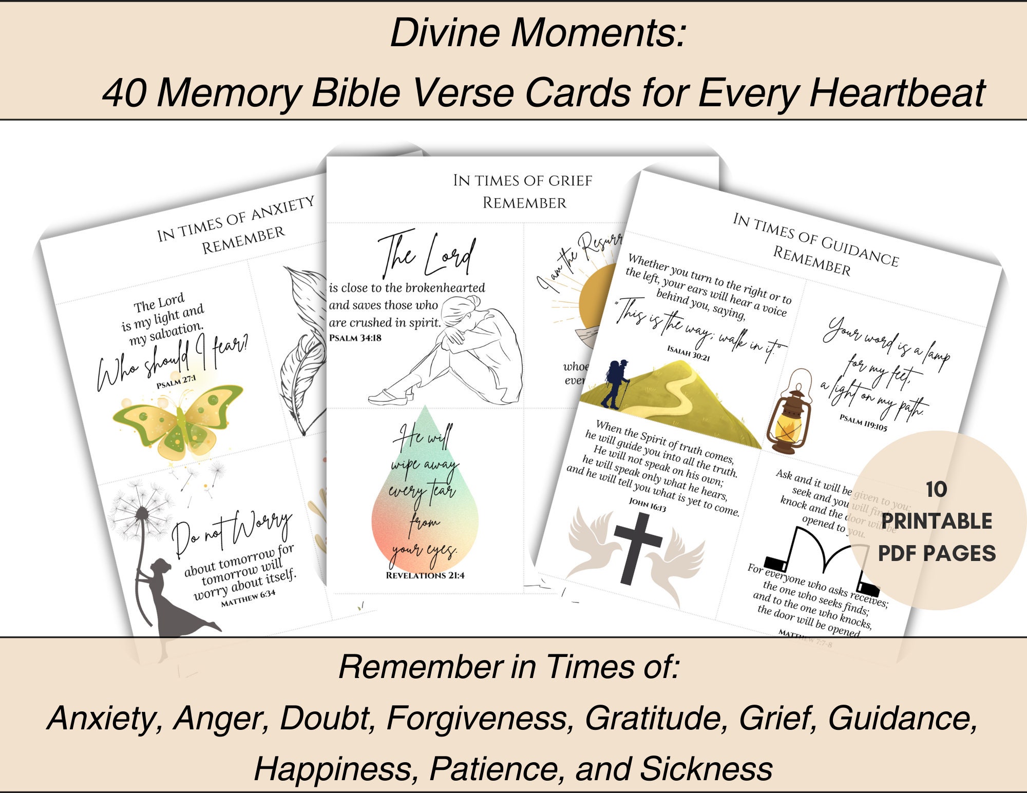 40 Memory Bible Verse Cards Encouraging Verses Scripture Cards Bible ...
