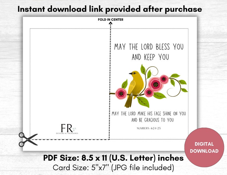 Christian Greeting Card Set: Bible Verse, Inspirational Message ...
