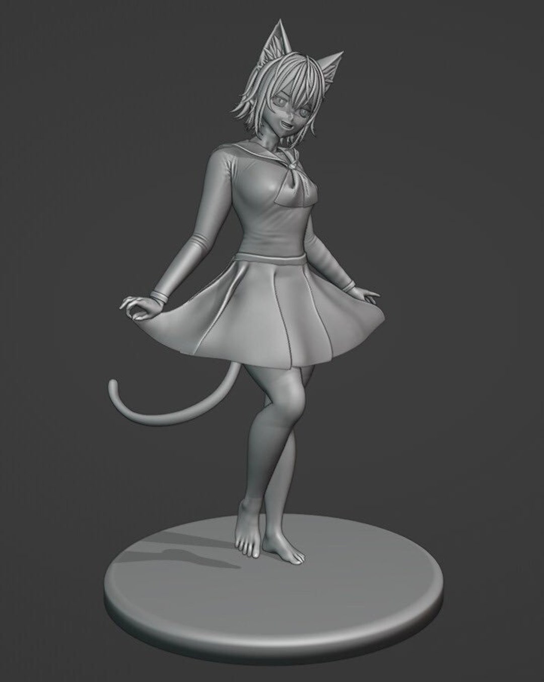Heavenly Host Catgirl Resin Statue - Etsy