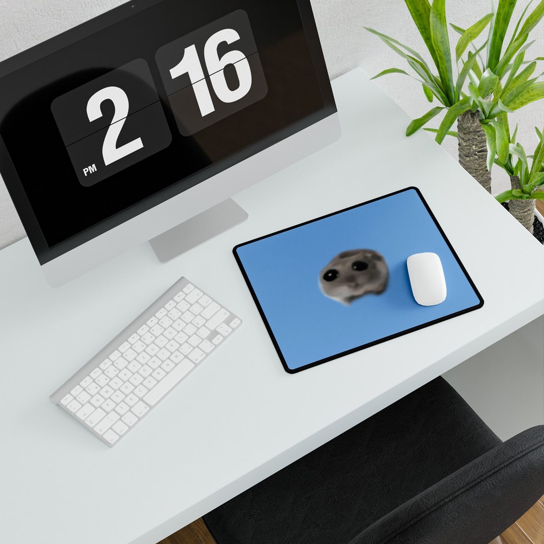 Hamsti Desk Pad Sad Hamster Tiktok - Etsy
