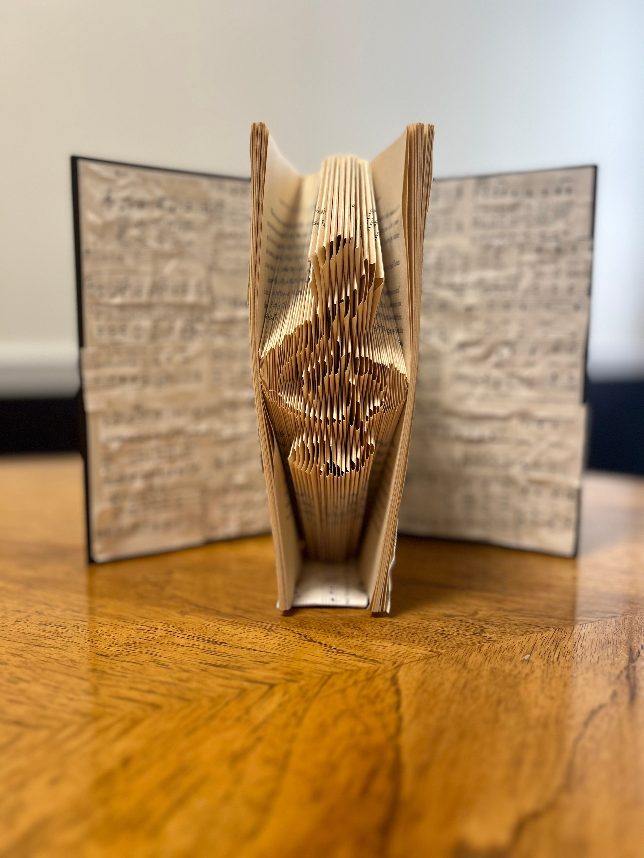 Treble Clef Folded Book Art: Handcrafted Vintage Hymns Display - Etsy