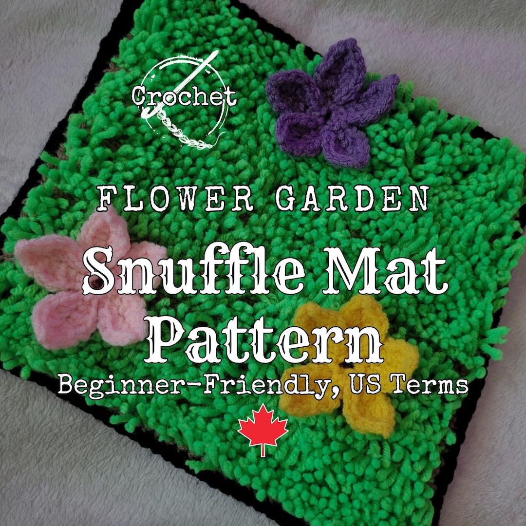 Crochet Snuffle Mat PATTERN: Flower Garden Design - Etsy