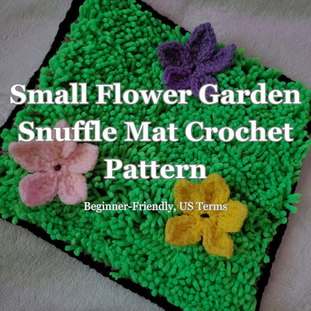 Snuffle Mat Small Flower Garden Crochet PATTERN for Cats, Small Dogs ...