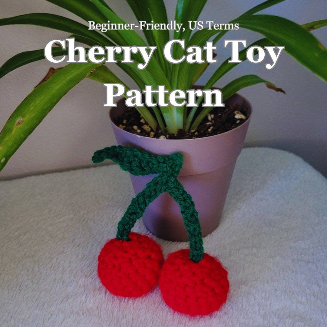 Cherry Cat Toy Crochet PATTERN - Etsy