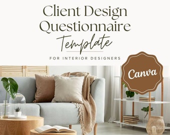 Client Brief Template for Interior Design - Etsy