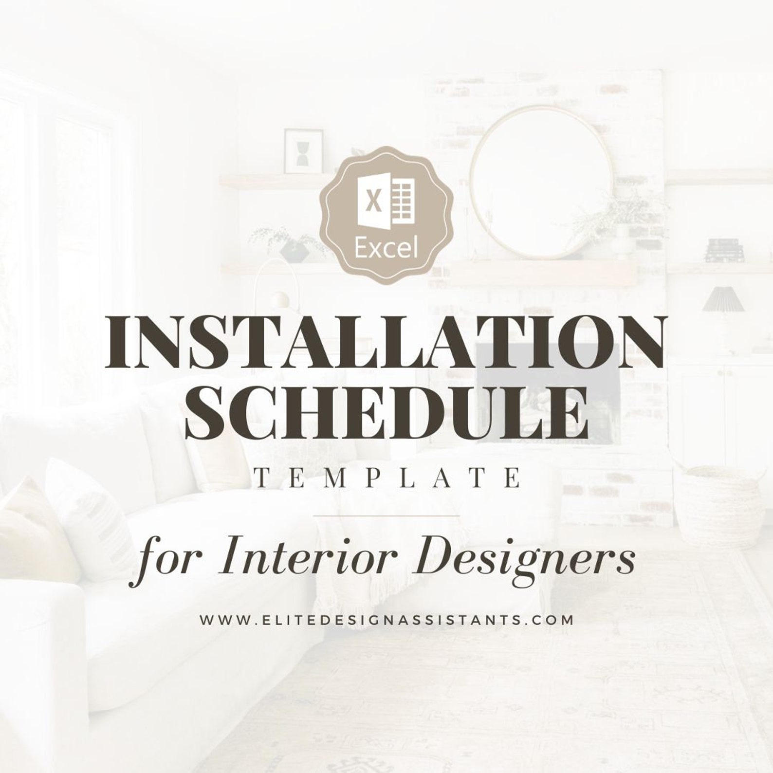 Installation Schedule Template for Interior Designers, Excel ...