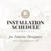 Installation Schedule Template for Interior Designers, Excel ...