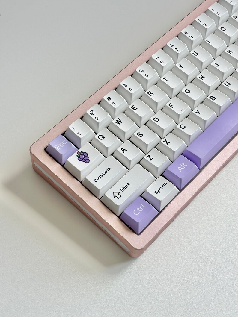 Minimalist Keycaps Purple Accent Set for Gaming Keyboard - Etsy UK