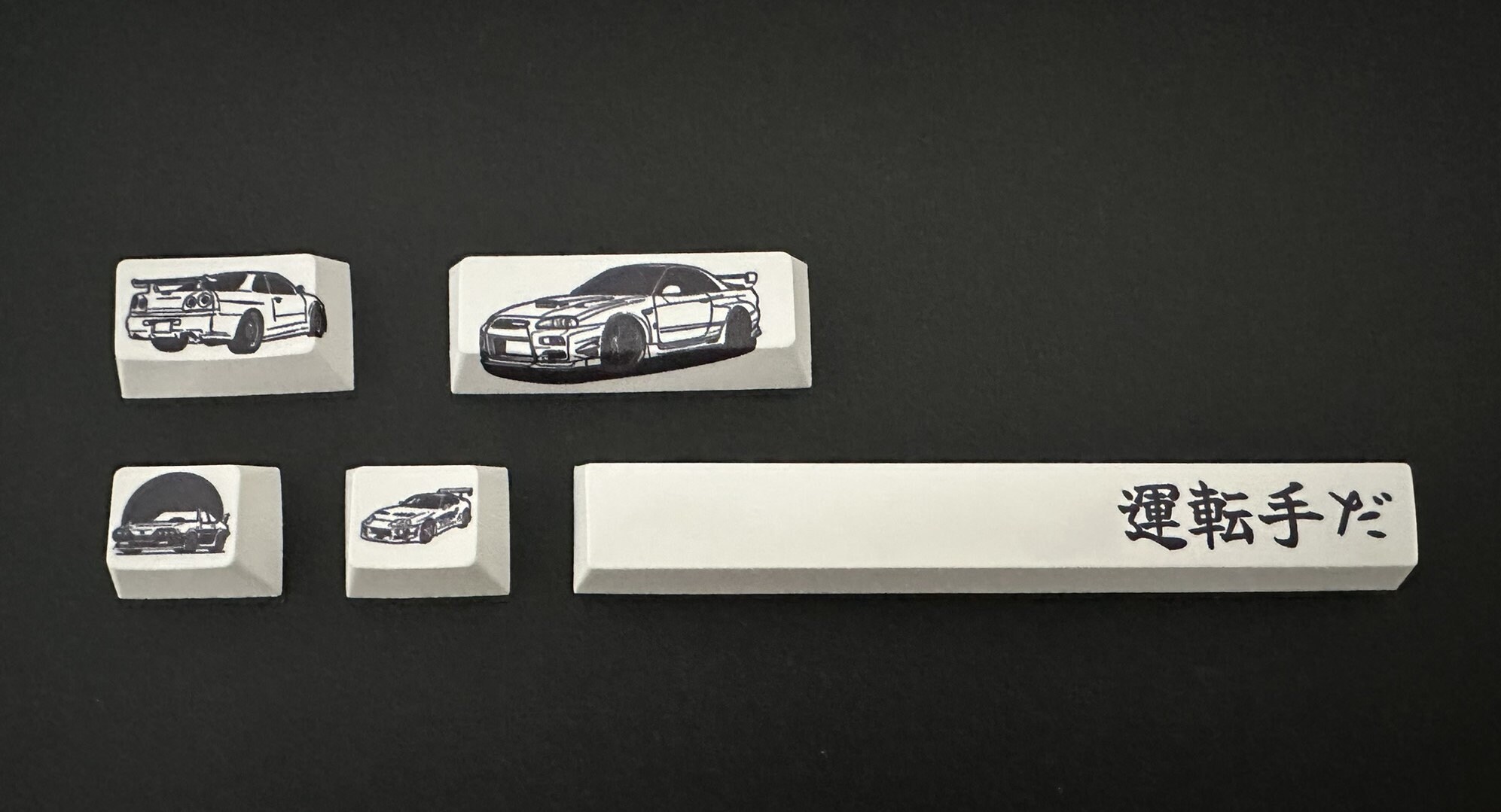 Japanese Racing Cars Accent Keycaps for Mechanical Gaming Keyboard 5 ...