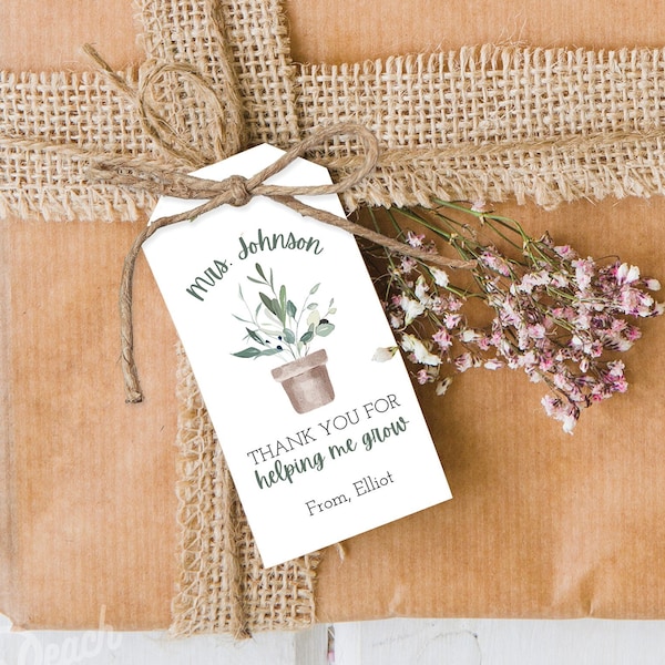 Thank You for Helping Me Grow - Etsy