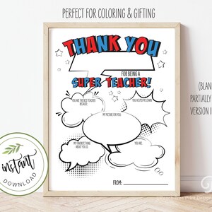 Teacher Thank You Gift | Teacher Appreciation Week Printable | Super ...