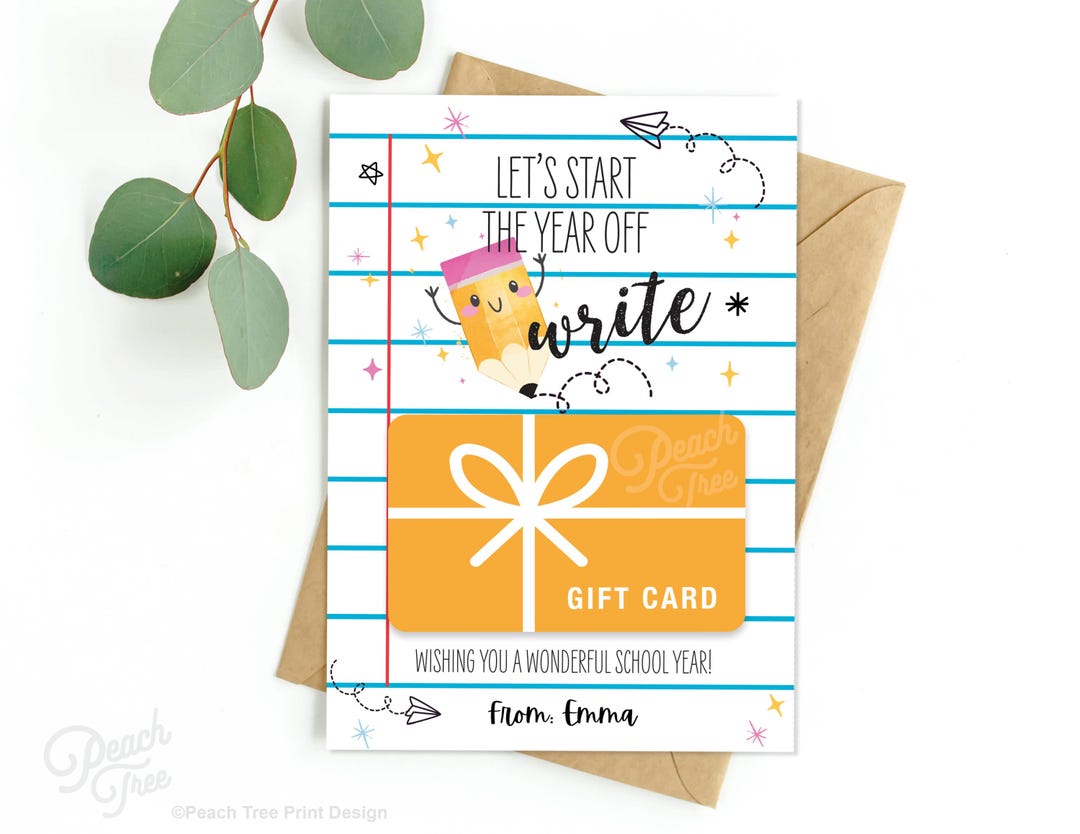 Teacher Gift Card Holder, Back to School Teacher Gift Card, Teacher ...