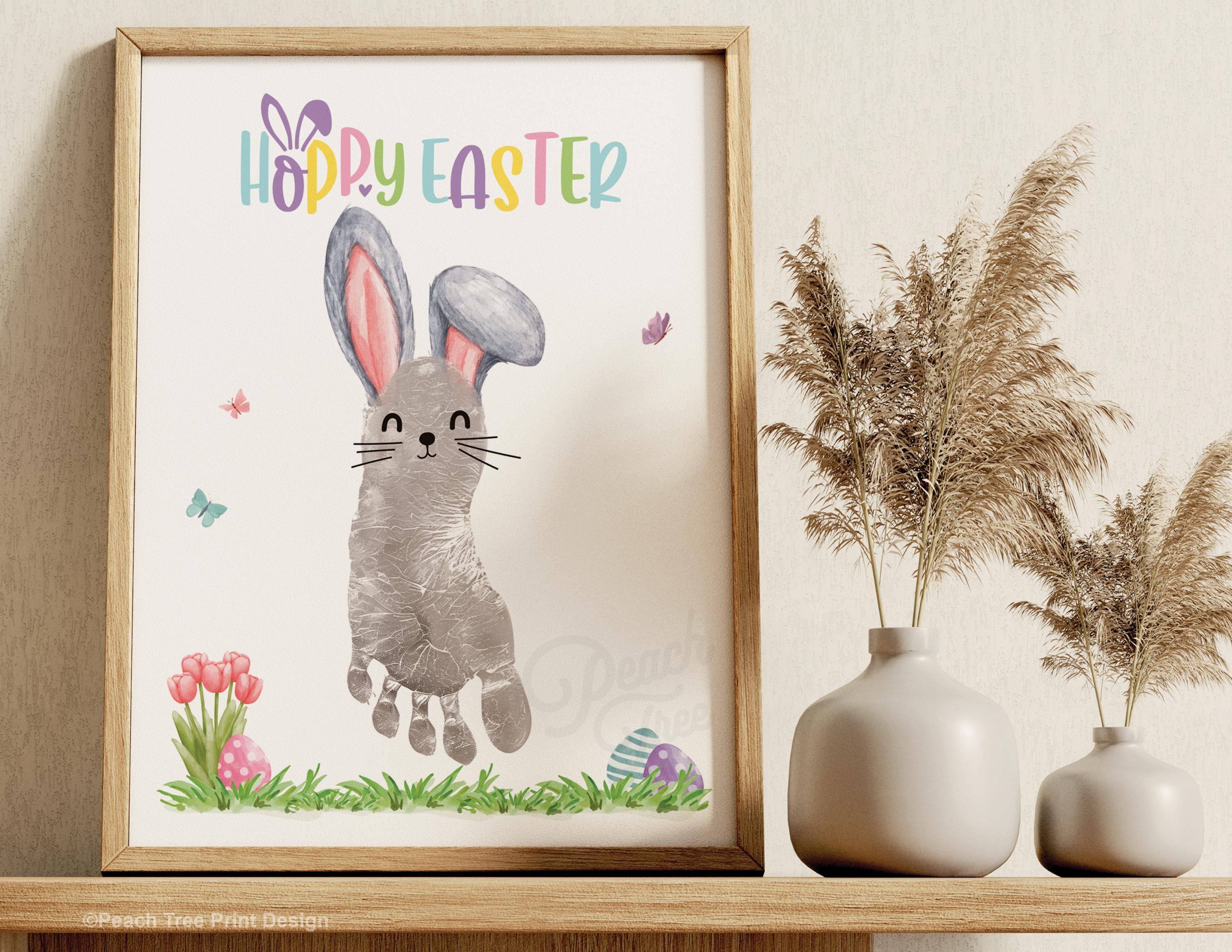 Easter Handprint Craft Printable, Easter Handprint Craft Bunny, Hoppy ...