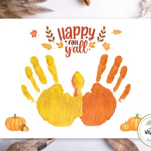 Fall Handprint Craft, Fall Preschool Activity, Toddler Crafts, Fall ...