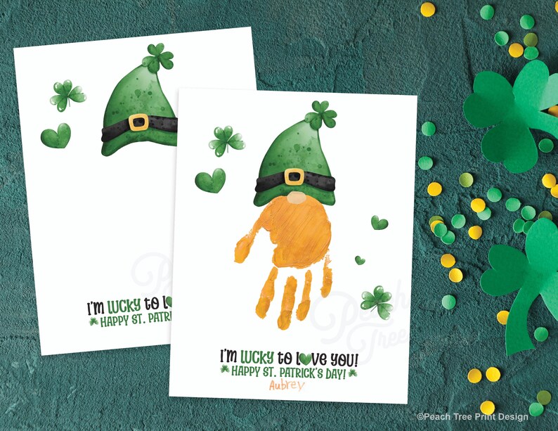 St. Patrick's Day Printable, St. Patrick's Day Handprint Craft ...