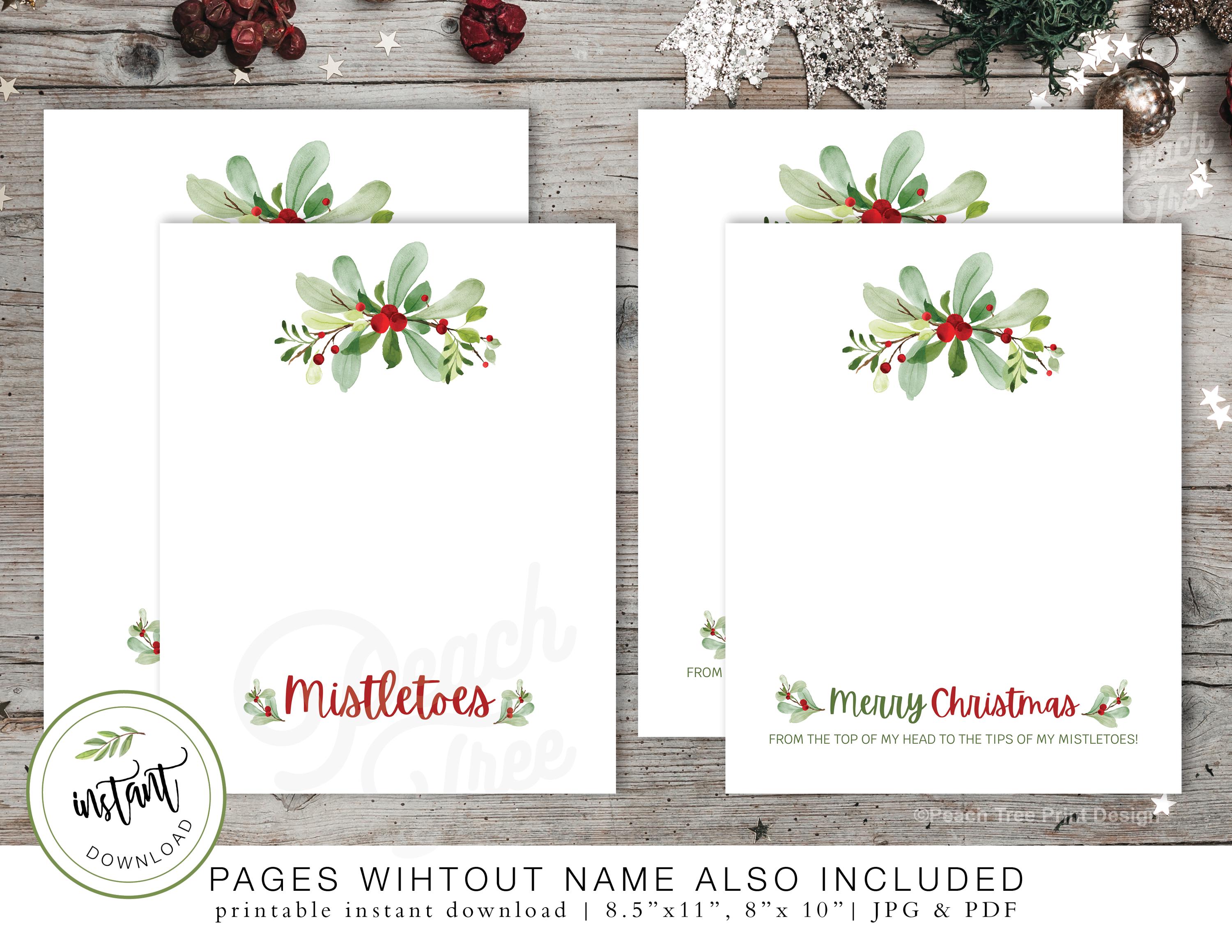 Mistletoes Print, Christmas Footprint Craft, Christmas Crafts for Kids ...