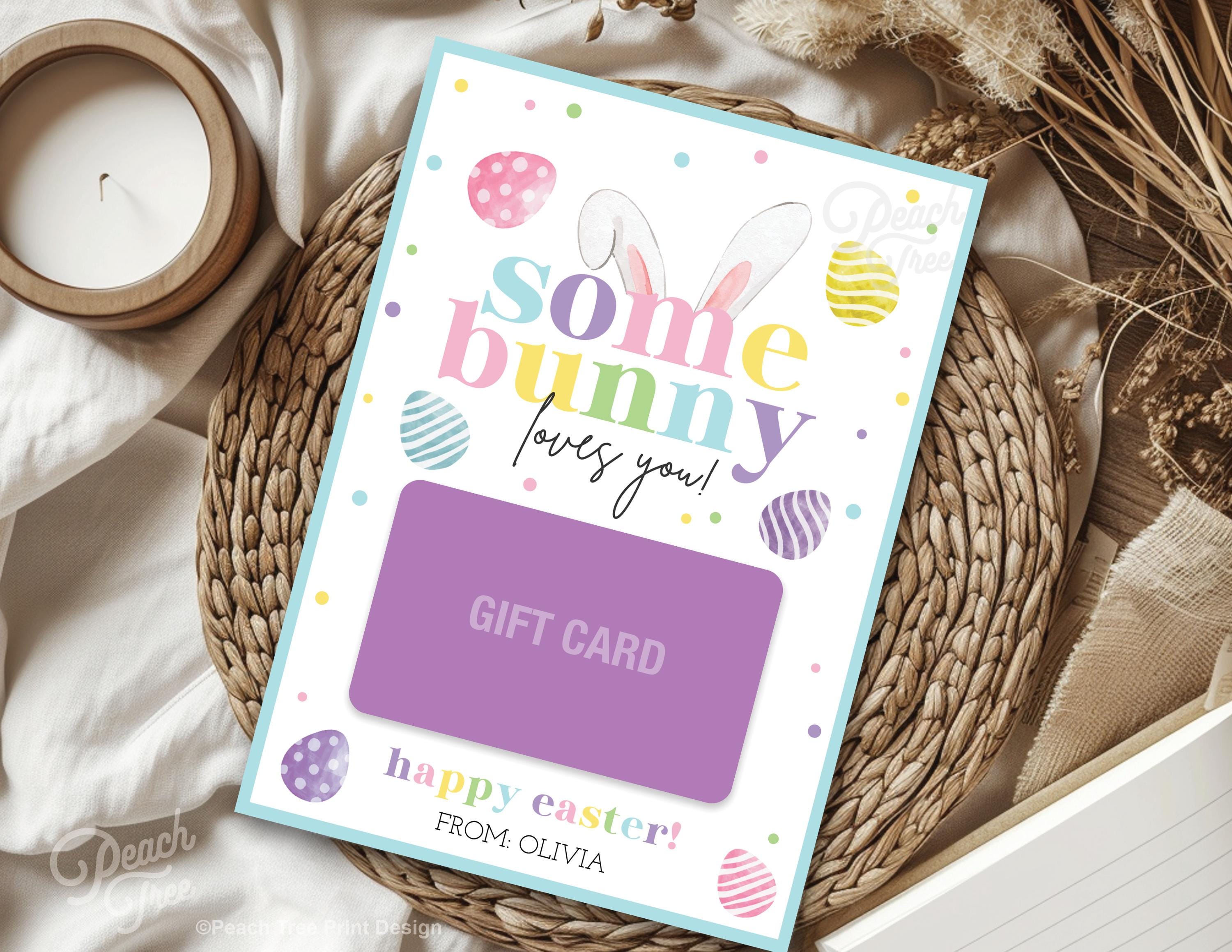 Easter Gift Card Holder Printable, Some Bunny Loves You, Printable ...