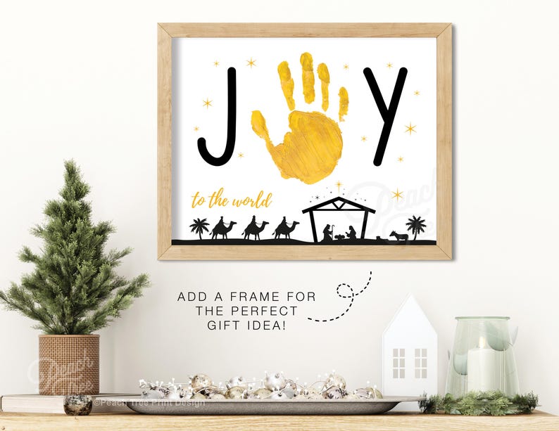 Arte de huellas de manos para el Nacimiento de Navidad, Manualidad de ...