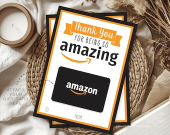 PRINTABLE Amazon Gift Card Holder, Teacher Thank You , Teacher Gift ...