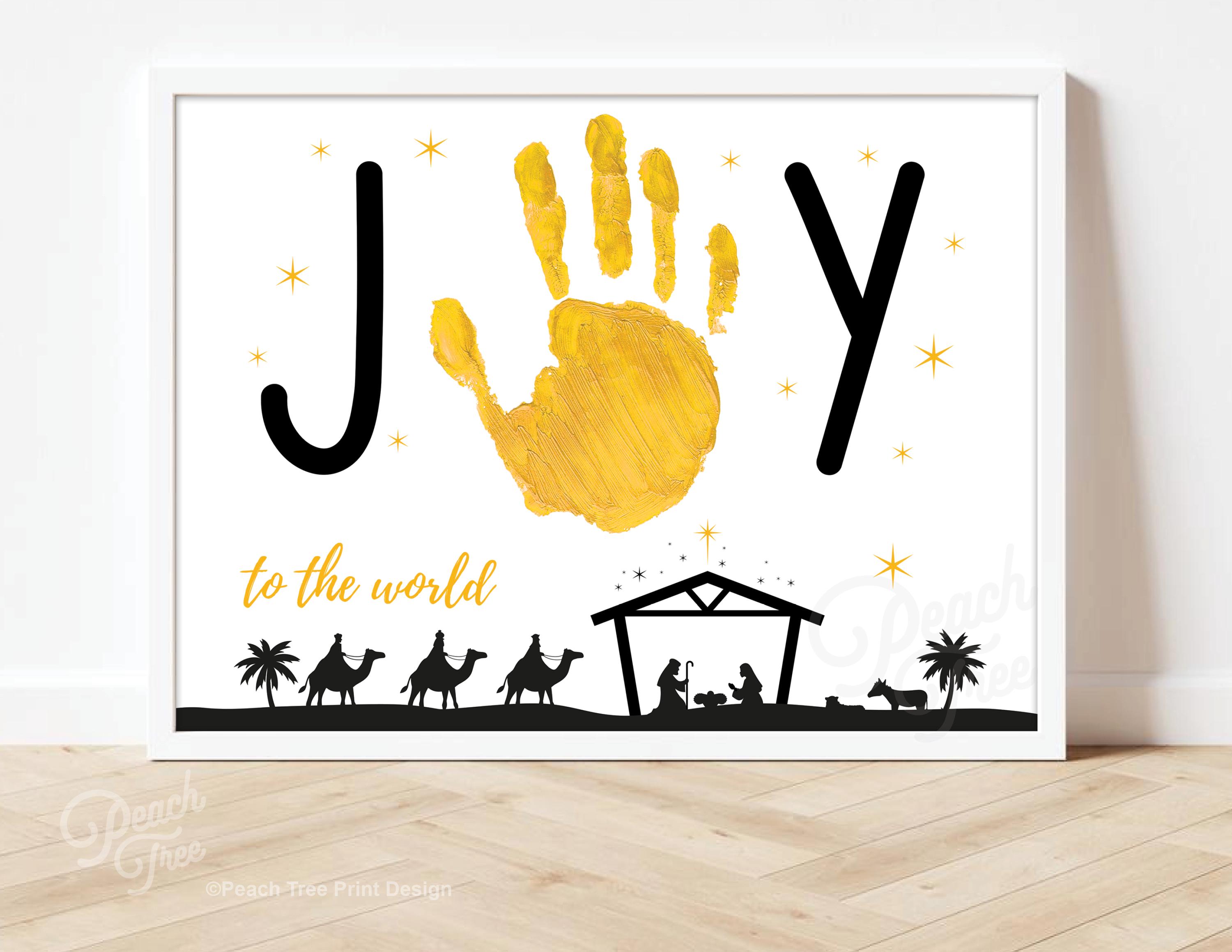 Christmas Nativity Handprint Art, Joy Handprint Craft, Sunday School ...