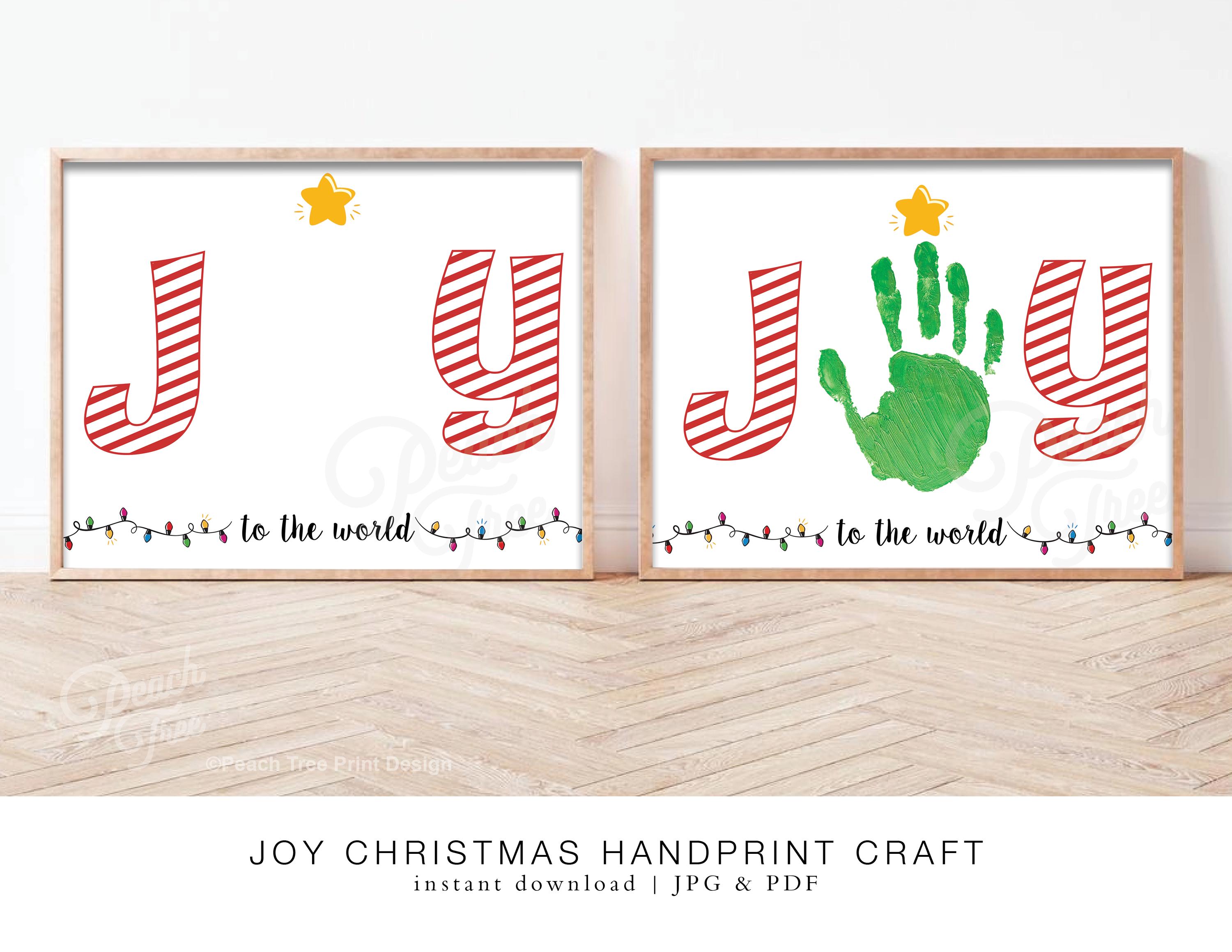 Joy Handprint Craft, Christmas Handprint Craft, Christmas Craft for ...