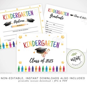 Editable Kindergarten Certificate, Kindergarten Diploma, Kindergarten ...