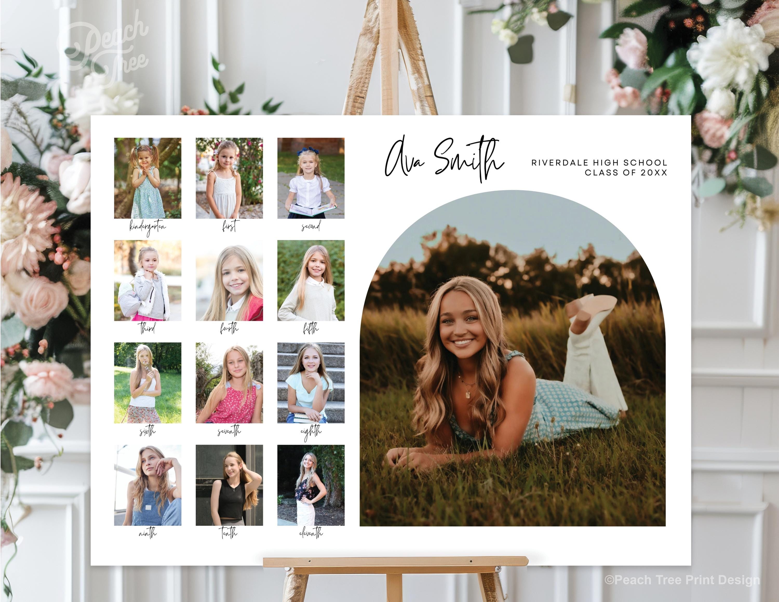 Graduation Party Photo Collage, Graduation Photo Board, K-12 Grade ...